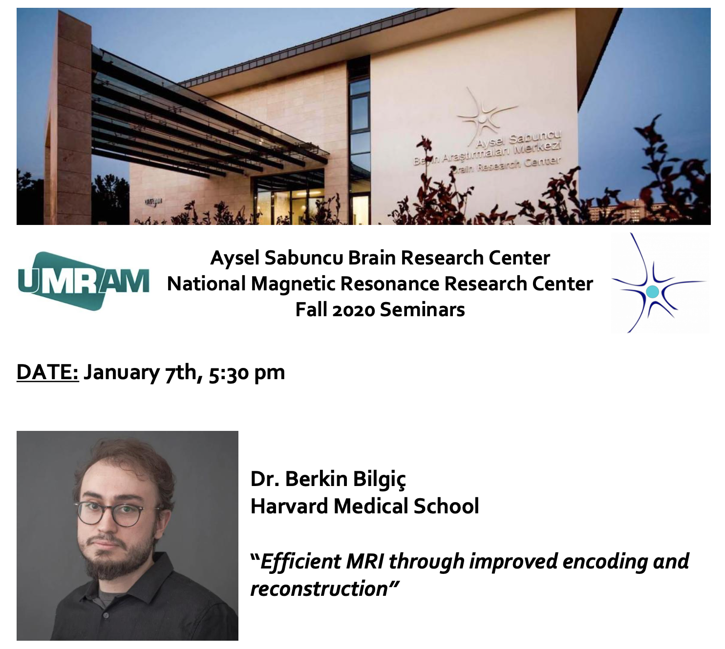 Seminar: “Efficient MRI through improved encoding and reconstruction ...